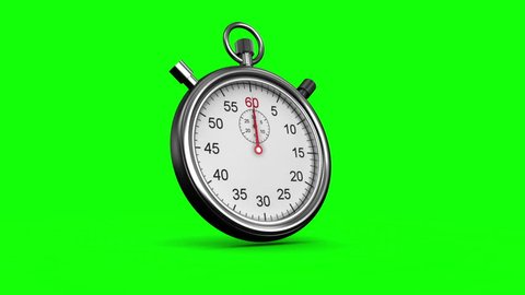 Stopwatch Loop Realtime Green Screen Realistic Stock Footage Video (100 ...
