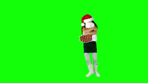 Little Girl Hugging Stocking Slow Motion Stock Footage Video (100% ...