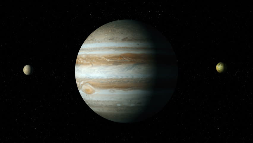 Jupiter and Four Biggest Moons: Stock Footage Video (100% Royalty-free ...