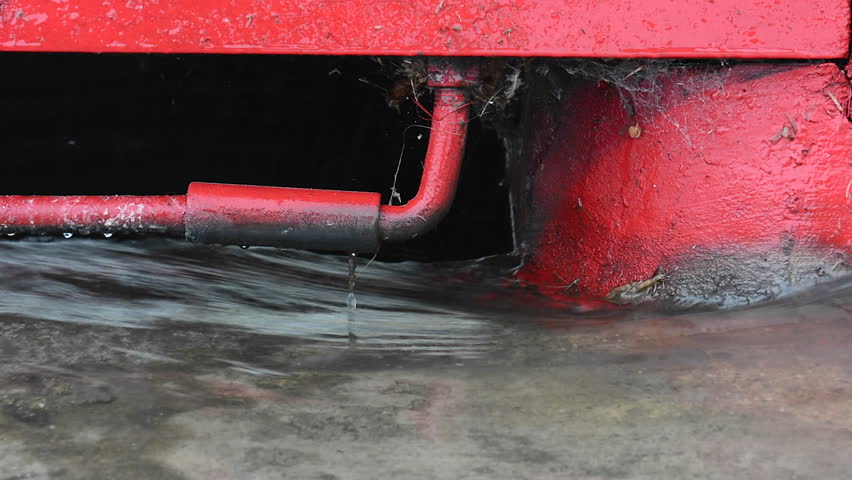 Rain Creates Water Runoff Along Stock Footage Video (100% Royalty-free ...