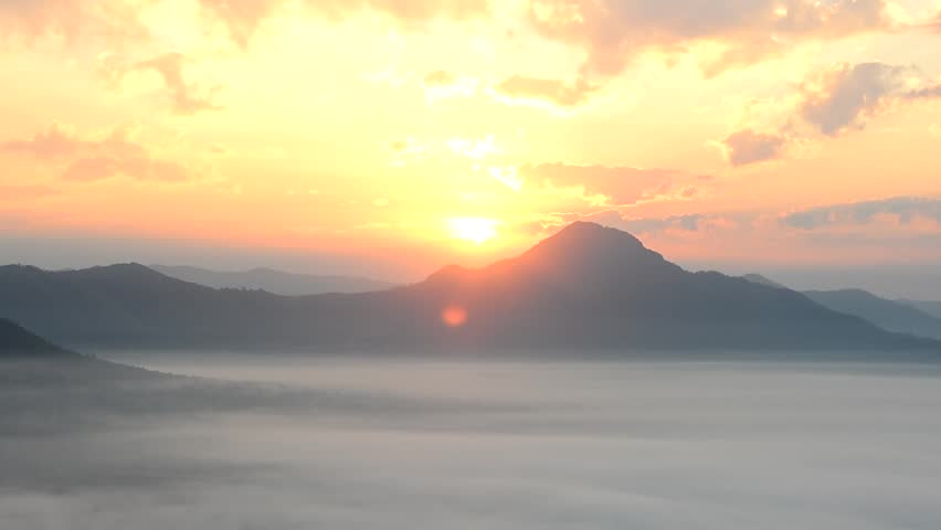 sun rising over mountains Stock Footage Video (100% Royalty-free ...
