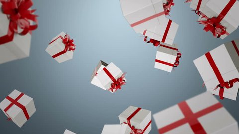 Falling Rotate Gift Boxes On Black Stock Footage Video (100% Royalty ...