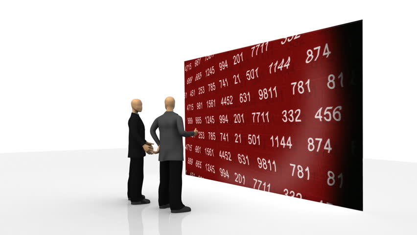 animation showing 3d men observing share Stock Footage Video (100% ...