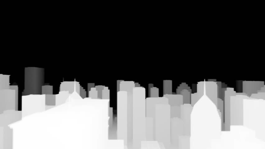seamless looping animation 3d city skyline: วิดีโอสต็อก (ปลอดค่า ...