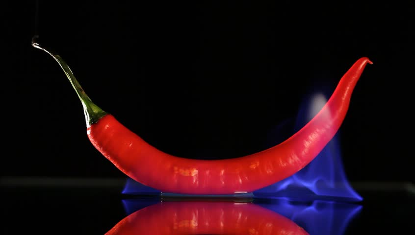 burning hot chili pepper flame on Stock Footage Video (100% Royalty ...