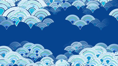 Japanese Blue Ocean Wave Background Stock Footage Video (100% Royalty ...