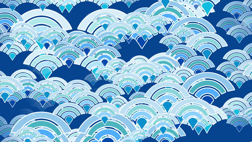 japanese blue ocean wave background Stock Footage Video (100% Royalty ...