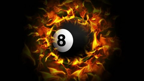 3d Illustration Billiard Ball On Fire Stock Illustration 478719247 ...