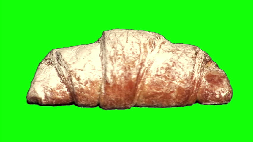 croissant crescent roll chocolate filling rotating Stock Footage Video ...