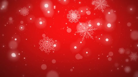 Christmas Flakes Red Looped Stock Footage Video (100% Royalty-free ...