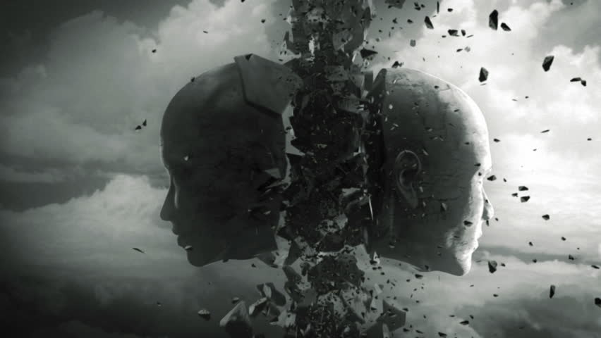 levitating stone sculpture connected male female Stock Footage Video ...