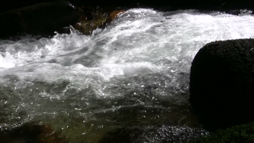 overhead view overflowing water down stream Stock Footage Video (100% ...