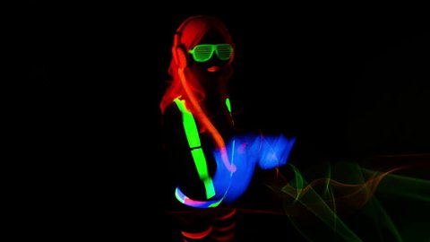 4k Fantastic Video Sexy Cyber Raver Stock Footage Video (100% Royalty ...