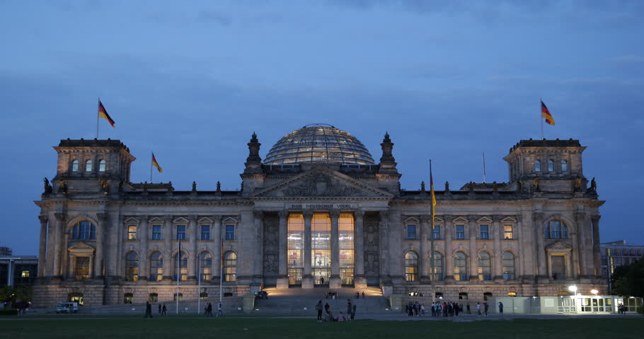 German Parliament Berlin Architecture Famous Stock Footage Video (100% ...