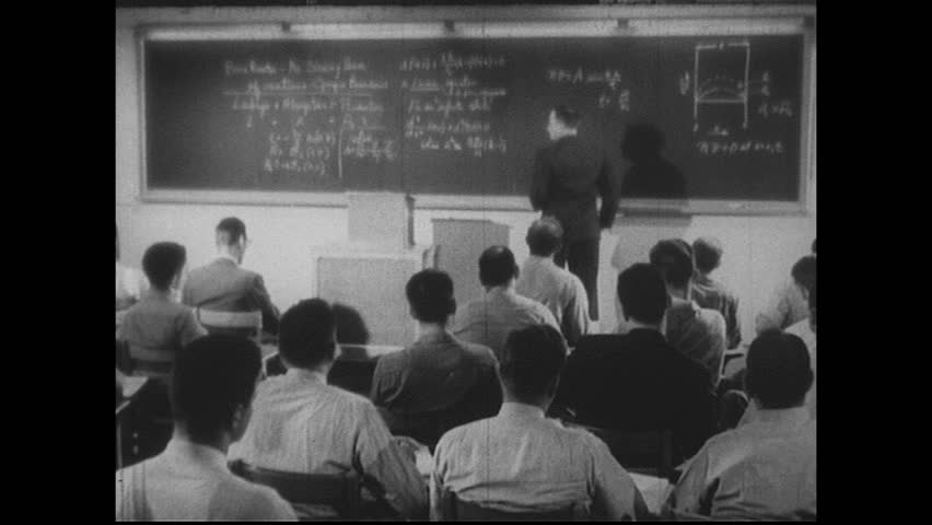 united states 1940s-1950s professor lectures Stock Footage Video (100% ...