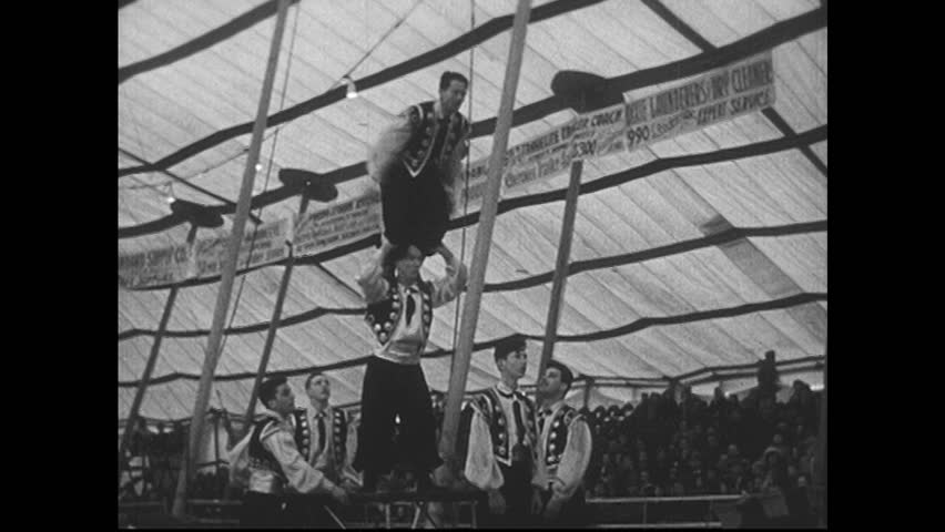 united states 1940s-1950s acrobats juggler Stock Footage Video (100% ...