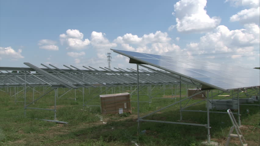 Solar Power Plant Construction with Stock Footage Video (100% Royalty ...