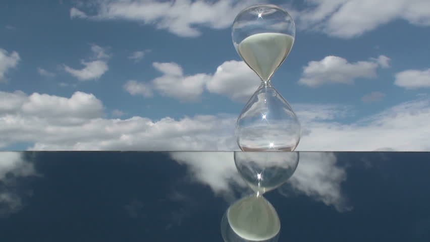 time lapse sand slips through hourglass Stock Footage Video (100% ...