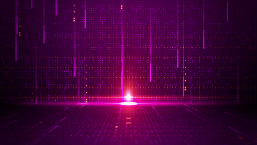 Purple Stripes Particles Tech Background Loop Stock Footage Video (100% ...