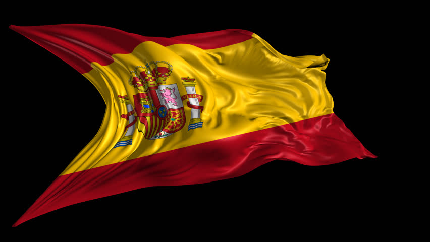 Flag of Spain Beautiful 3d Stock Footage Video (100% Royalty-free ...