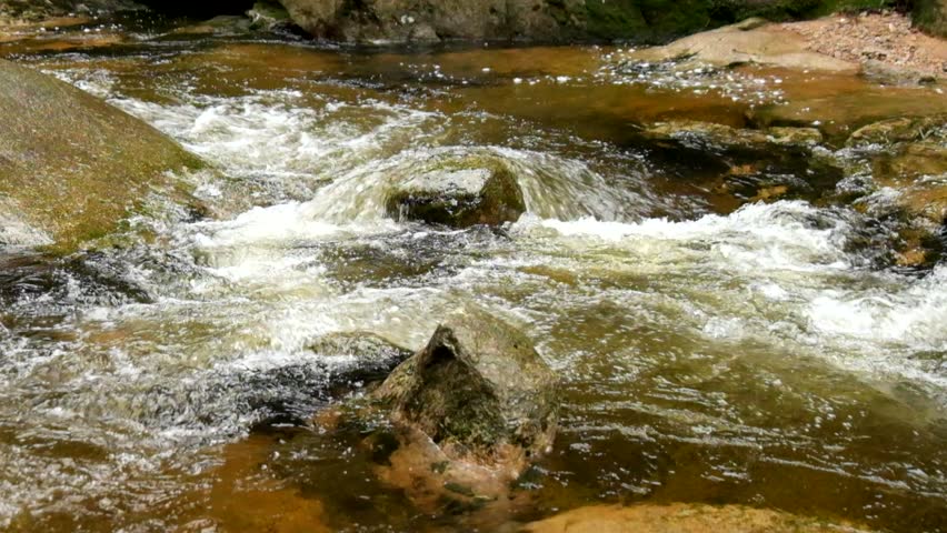 Rapid Stream of Mountain River Stock Footage Video (100% Royalty-free ...
