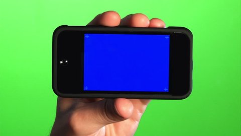 Holding Portable Media Player Green Screen Stock Footage Video (100% ...