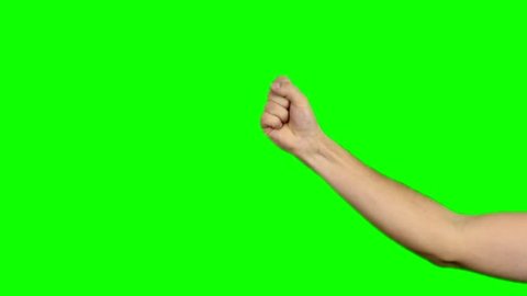 hand slapping screen on green chroma Stock Footage Video (100% Royalty ...
