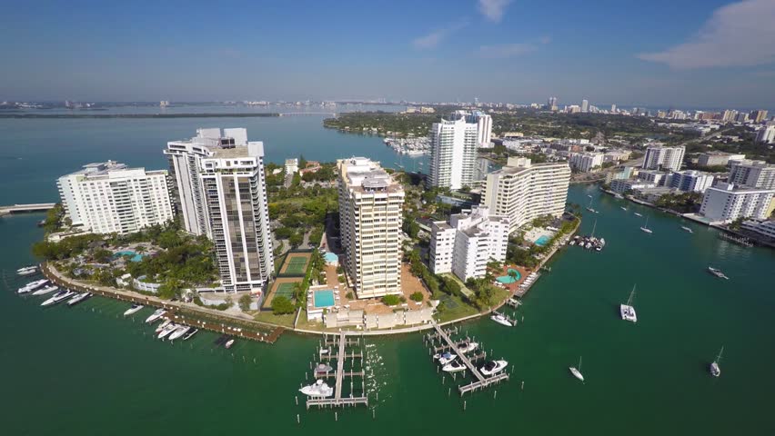 aerial video belle isle miami beach Stock Footage Video (100% Royalty ...