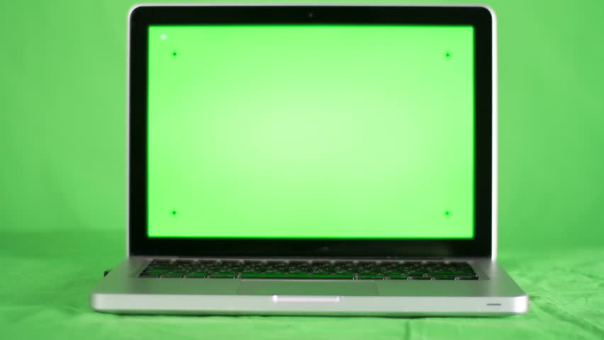 Laptop with a Green Screen Stock Footage Video (100% Royalty-free ...