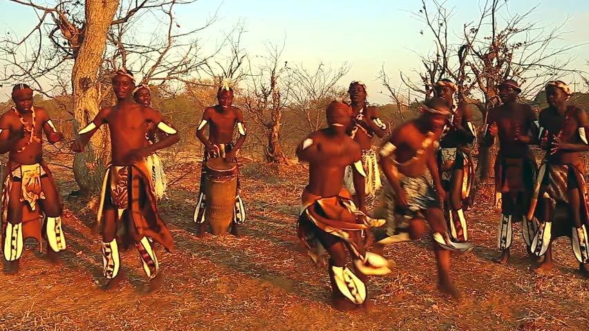 Traditionally Dressed African Tribesmen of Stock Footage Video (100% ...