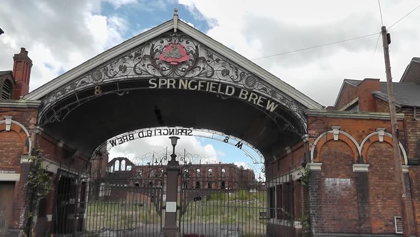 derelict factory springfield brewery wolverhampton - Stock Footage ...