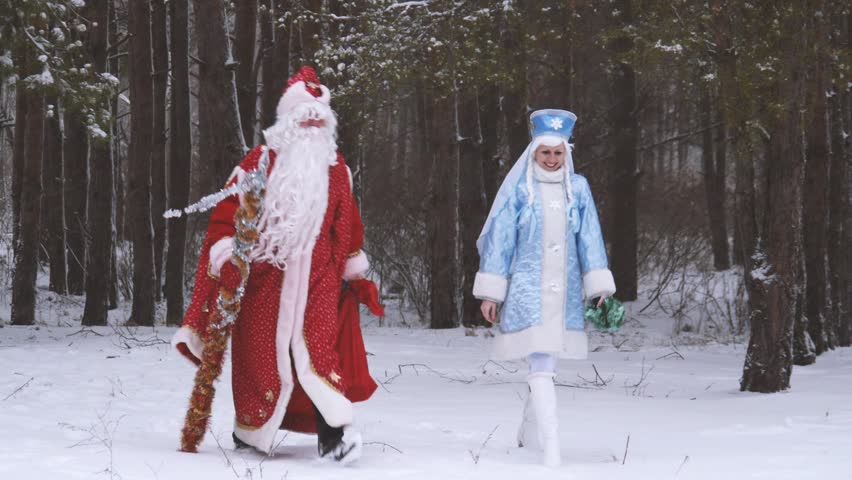 Ukrainian Santa Claus in Forest Stock Footage Video (100% Royalty-free ...