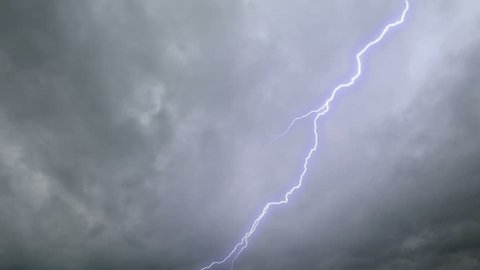 various lightning strikes sound rain thunder Stock Footage Video (100% ...