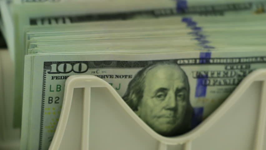 money counter counting paper one hundred Stock Footage Video (100% ...
