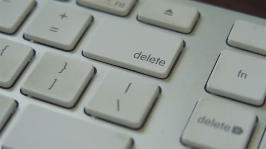 man hits 'delete' button on his Stock Footage Video (100% Royalty-free ...