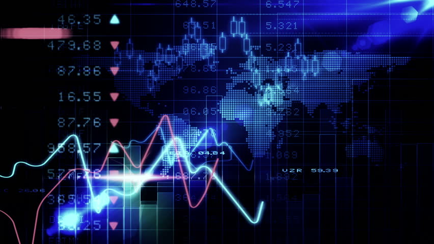 Digital Animation of Blue Stocks Stock Footage Video (100% Royalty-free ...