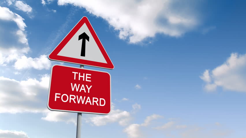 digital animation way forward sign against Stock Footage Video (100% ...