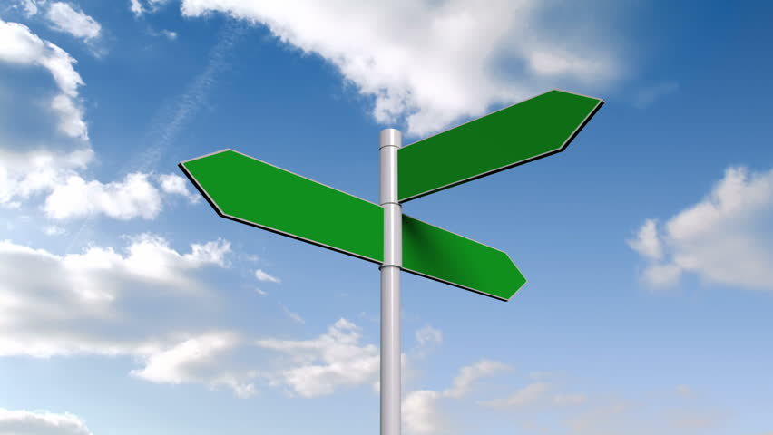 Digital Animation of Green Signpost Stock Footage Video (100% Royalty ...