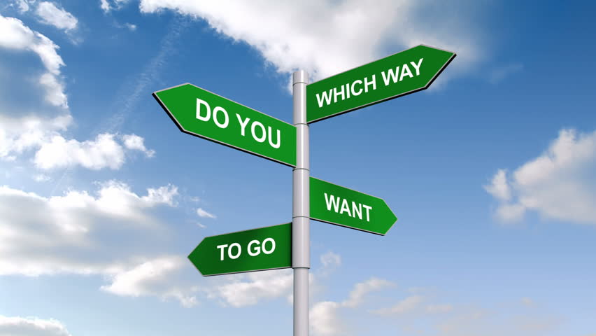 digital animation which way signpost against Stock Footage Video (100% ...