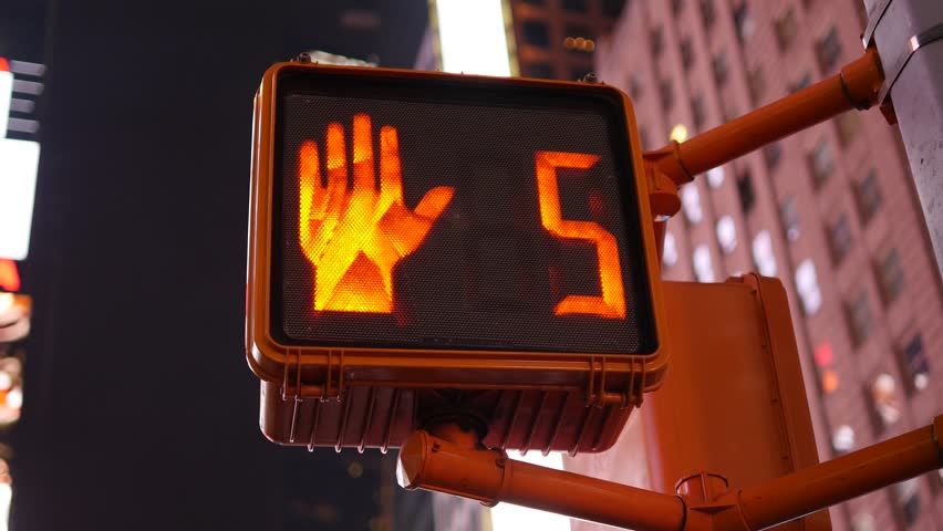 pedestrian crossing sign numbers counting down Stock Footage Video (100 ...