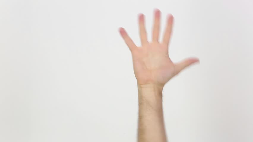 single hand gestures white background Stock Footage Video (100% Royalty ...
