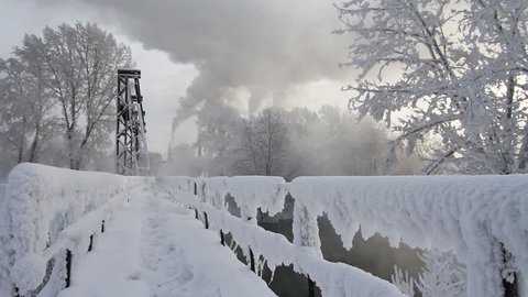 Power Plant Cold Weather Stock Footage Video (100% Royalty-free ...