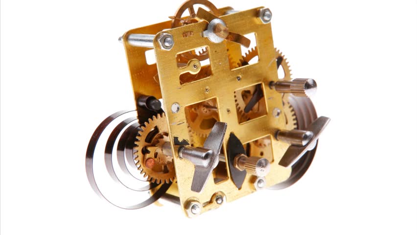 Clock Mechanism Inside 1920x1080 Intro Stock Footage Video (100% ...