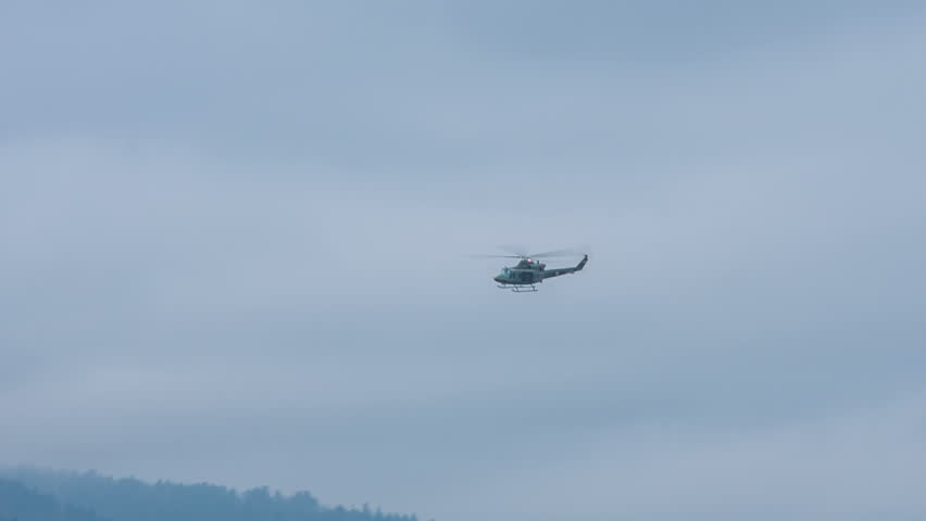 Army Helicopter Far Away Air Flying Stock Footage Video (100% Royalty ...