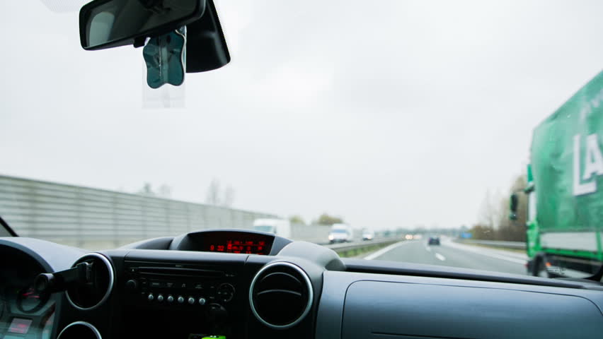 Inside Car Shot Driving On Stock Footage Video (100% Royalty-free ...