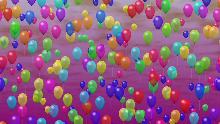 party balloons generated seamless loop video Stock Footage Video (100% ...