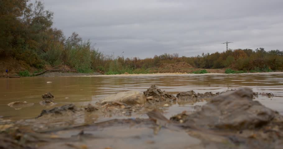 River Water Flood Mud Nature Stock Footage Video (100% Royalty-free ...