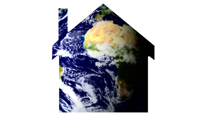 planet earth inside house symbol environmental Stock Footage Video (100 ...
