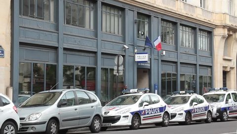 Paris Police Station Third Arrondissement Circa Stock Footage Video ...