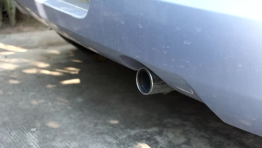 close-up car exhaust pipe Stock Footage Video (100% Royalty-free ...